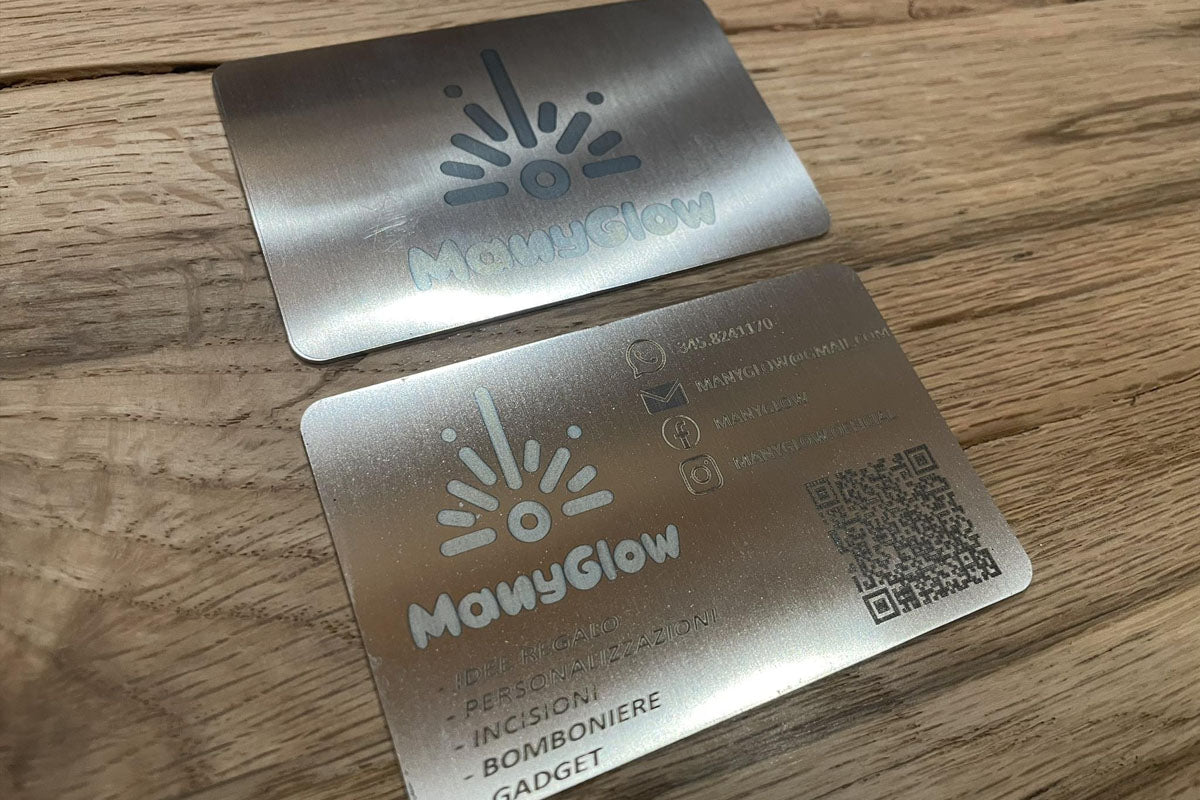 Color Engraving Stainless Steel Business Card - CrealityFalcon