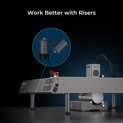 Falcon Rotary Roller with Adjustable Risers for Laser Engraving