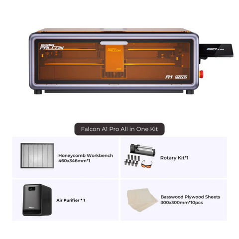 Falcon A1 Pro 20W Dual-laser Engraver + Free Test Kit